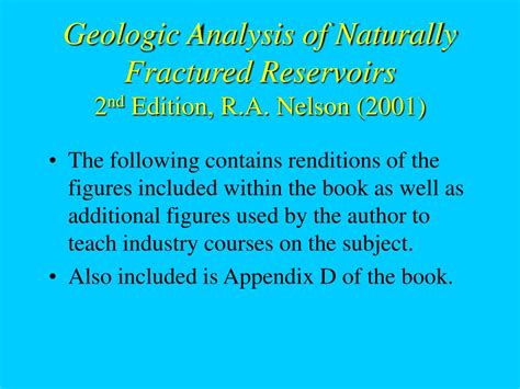 Ppt Geologic Analysis Of Naturally Fractured Reservoirs 2 Nd Edition