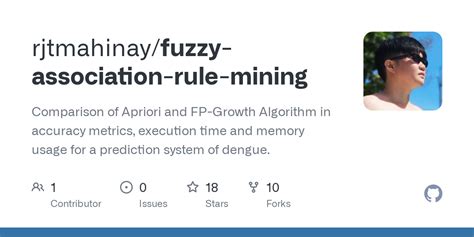 Github Rjtmahinayfuzzy Association Rule Mining Comparison Of Apriori And Fp Growth Algorithm