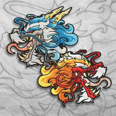 Grumpy Year Of The Dragon Embroidery Patch Grumpy Pencil