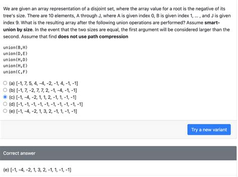 Solved We Are Given An Array Representation Of A Disjoint