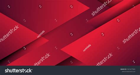 Abstract Red Geometric Triangles Overlapping Layer Stock Vector Royalty Free