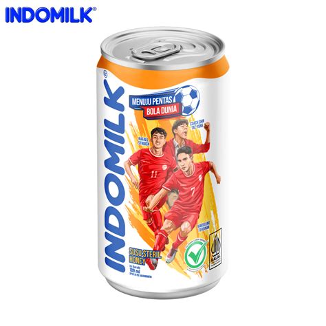 Jual Indomilk Susu Steril Honey 189 Ml Edisi Kemasan Timnas Shopee