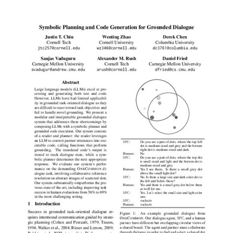 Symbolic Planning And Code Generation For Grounded Dialogue Acl Anthology