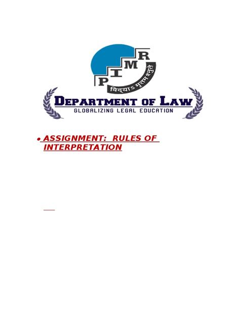 Ios Assignment Pdf Statutory Interpretation Common Law