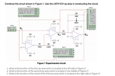 solved construct the circuit shown in figure 1 use the