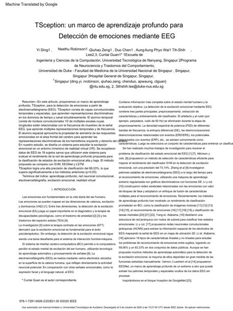 Tsception A Deep Learning Framework For Emotion Detection Using Eeg