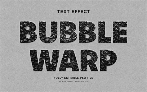 Premium Psd Bubble Wrap Text Effect