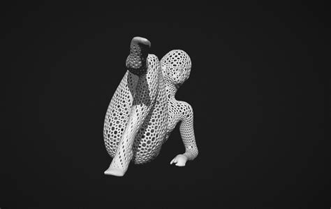 Female Figure Lattice Voronoi 3d Model 3d Printable Cgtrader