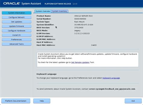 Install A Linux Os Using Oracle System Assistant Oracle® Server X5 8