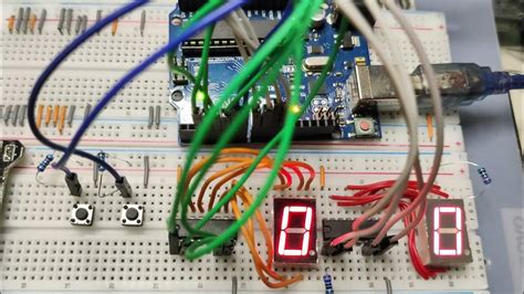 Build A Digital Counter With Arduino 7 Segment Displays And Tact