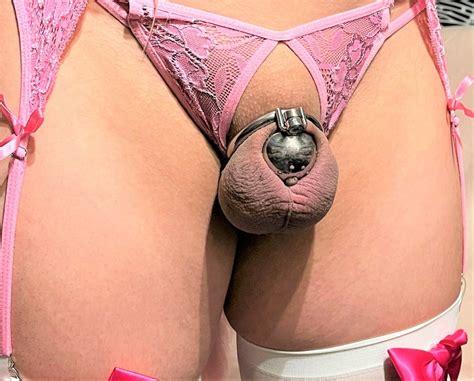 Sissy Wearing Ultra Tiny Cock Cage And Lingerie 21 Pics Xhamster