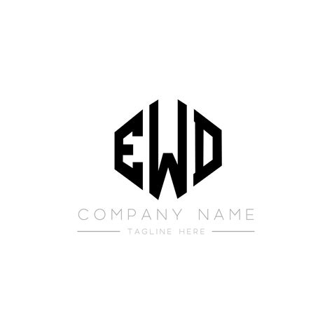 Ewd Letter Logo Design With Polygon Shape Ewd Polygon And Cube Shape