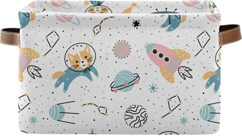 Gzhjmy Space Planet Rectangular Storage Bin Collapsible Toy Storage