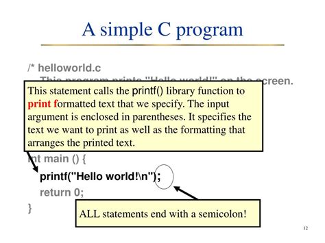 Ppt A Simple C Program Powerpoint Presentation Free Download Id391874