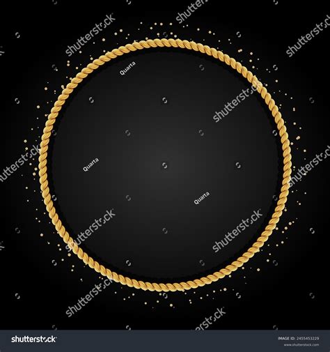 Gold Twisted Rope Circle Frame Round Stock Vector Royalty Free 2455453229 Shutterstock