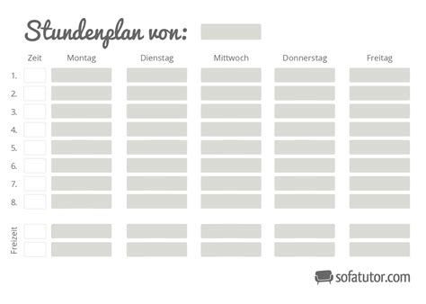 Ultimative Familien Stundenpläne Zum Downloaden Stundenpläne