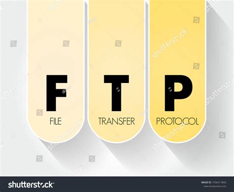 Ftp File Transfer Protocol Standard Communication เวกเตอร์สต็อก ปลอด