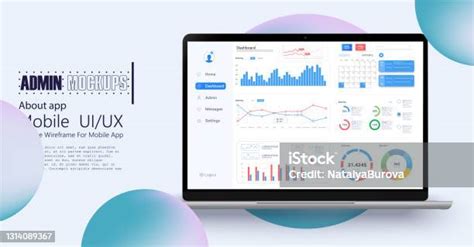차트 및 그래프 분석 비즈니스 회계 통계 개념을 보여주는 노트북 디지털 마케팅 비즈니스 분석 데이터 성장 다이어그램 비즈니스 웹 사이트 현대 Ui Ux 키트 관리자 벡터