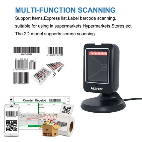 Barcode Scanner D All Round Desktop Automatic Sensing Data Matrix Reader Supermarket Usb