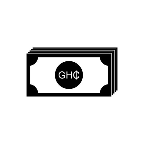 Ghana Currency Icon Symbol Ghanaian Cedi Ghs Sign Vector