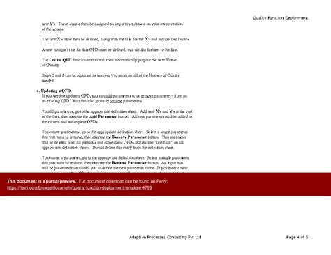 Quality Function Deployment Template Excel Xls