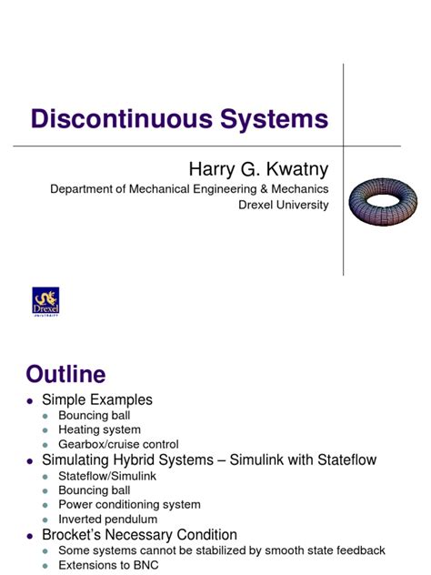 Lecture9b Discontinuous Systems Pdf Trigonometric Functions Systems Theory