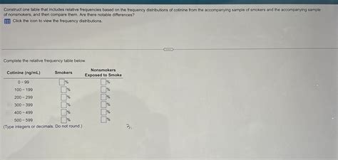 construct one table that includes relative
