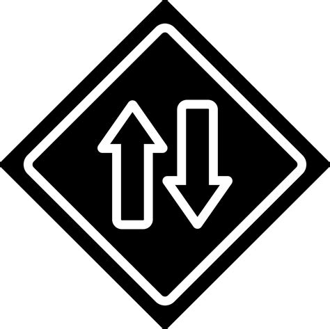 Two Way Traffic Sign Or Symbol 24278677 Vector Art At Vecteezy