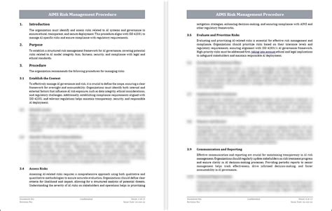 Risk Management Procedure Template Iso 42001 Aims Itsm Docs Itsm Documents And Templates