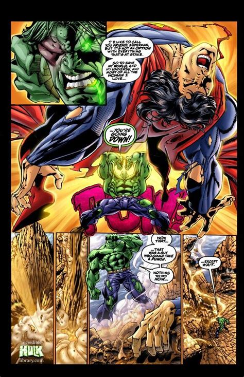 Hulk Vs Superman Cómics De Súperhombre Increible Hulk Marvel Cómics