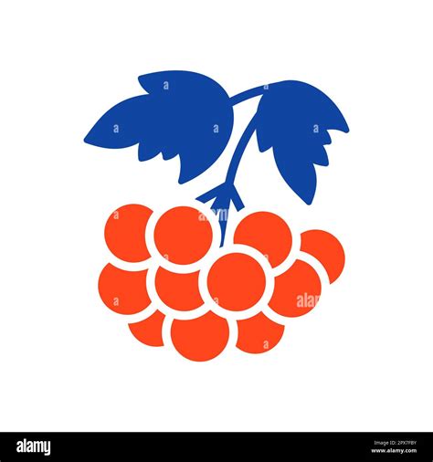 Rowan Branch With Berries And Leaf Vector Glyph Icon Graph Symbol For Food And Drinks Web Site