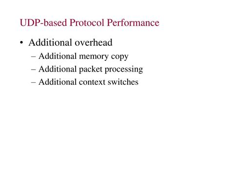 Ppt Optimizing Udp Based Protocol Implementations Powerpoint