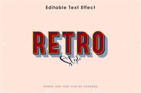 Premium Vector Retro Text Effect Style