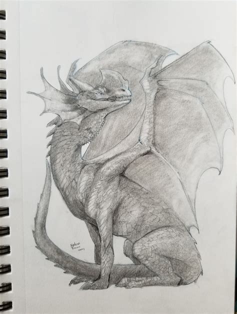 Artstation Frilled Sketchbook Dragon