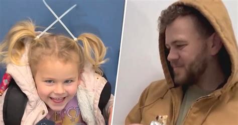Electrician Dad Styles Daughters Hair Using Zip Ties