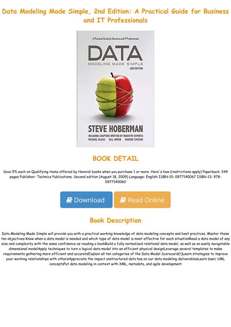 P D F Download Data Modeling Made Simple Nd Edition A Practical Guide For Business And IT