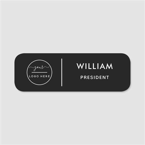 Safety Pin Name Tag Or Magnetic With Custom Logo Zazzle Name Tag Design Name Tags Custom Logos