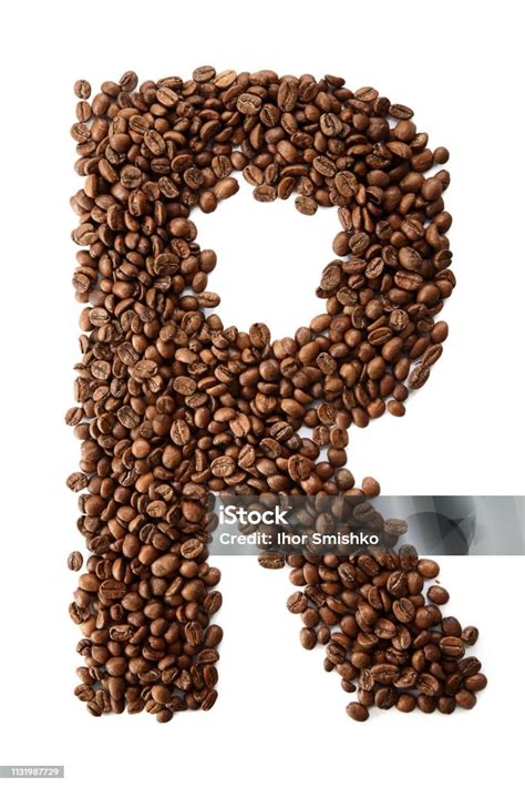 흰색 배경에 고립 된 커피 글꼴 알파벳 개념입니다 볶은 커피 원두로 만든 탑 뷰 알파벳 0명에 대한 스톡 사진 및 기타 이미지