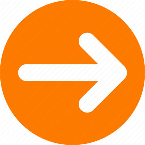 Arrow Direction Move Right Orange Right Arrow Slider Arrow Icon