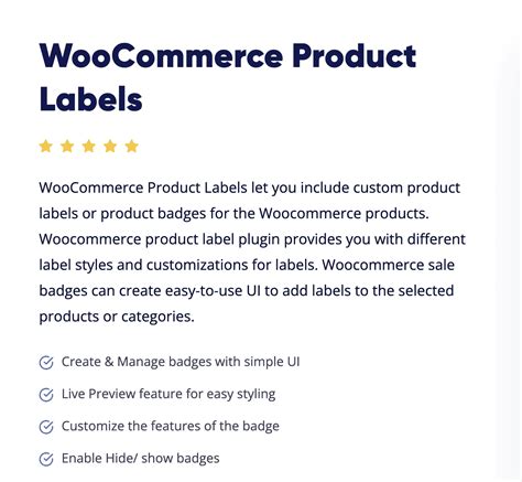 woocommerce product labels by acowebs