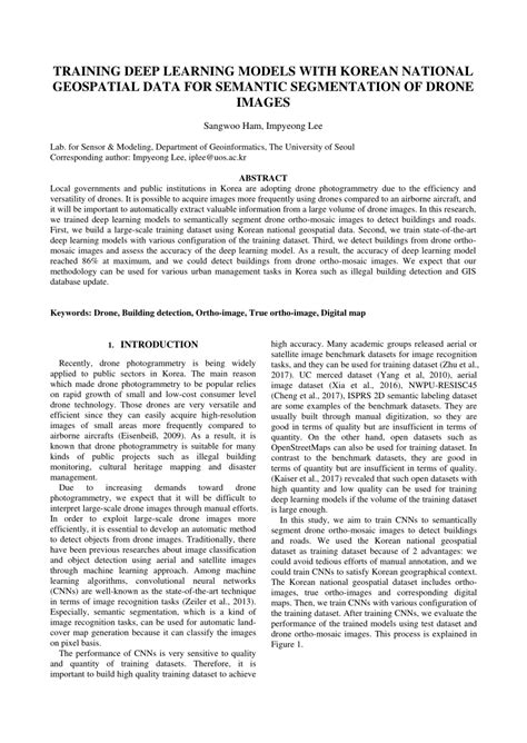 Pdf Training Deep Learning Models With Korean National Geospatial Data For Semantic