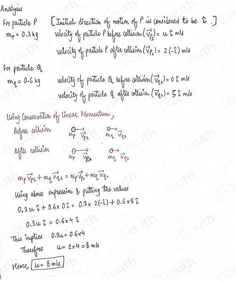 Solved A Particle P Of Mass Kg Is Moving With Speed U Ms In A Straight Line On A