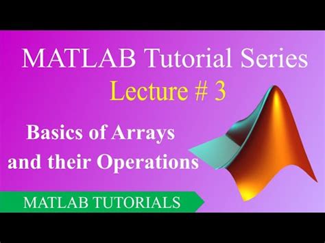 Lecture Arrays In MATLAB Urdu Hindi MATLAB Tutorials YouTube