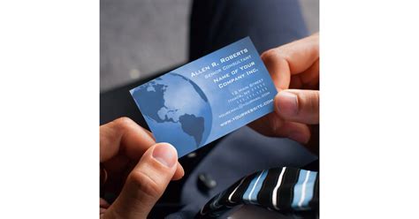 International Business Americas Blue Global Business Card Zazzle