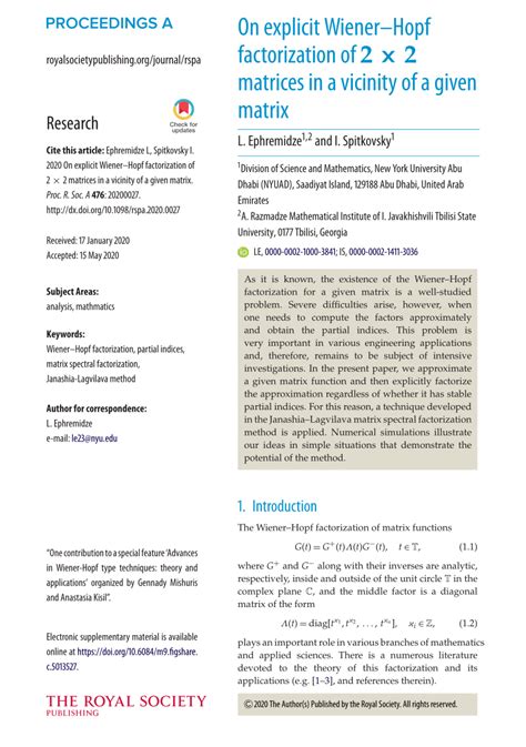On Explicit Wienerhopf Factorization Of 2 × 2 Matrices In A Vicinity Of A Given Matrix