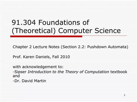 PPT Foundations Of Theoretical Computer Science PowerPoint Presentation ID