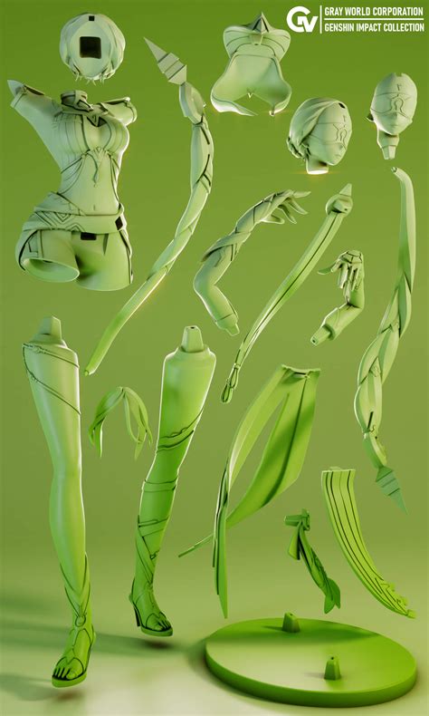 Eremite Floral Ring Dancer Genshin Impact 3d Print Model By Gray