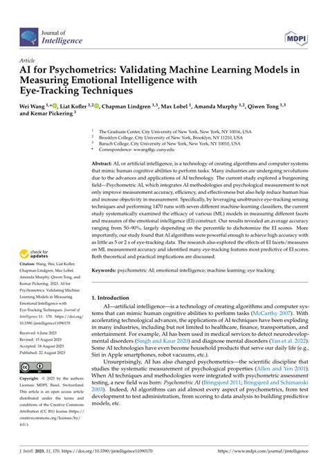 Pdf Ai For Psychometrics Validating Machine Learning Models In Measuring Emotional