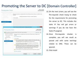 Setting Up Domain Controller PPT
