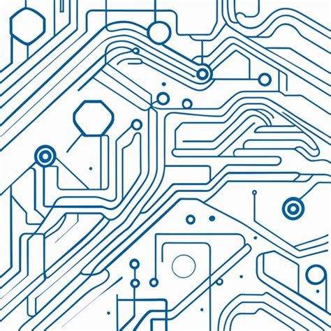 Line Abstract Pattern Tech Look Vector Illustration Line Art Premium AI Generated Vector